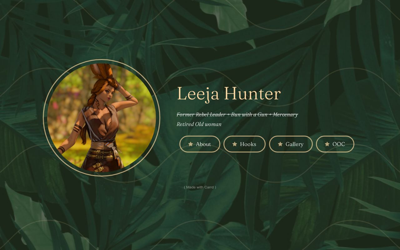 Leeja Hunter, Mateus Server Carrd